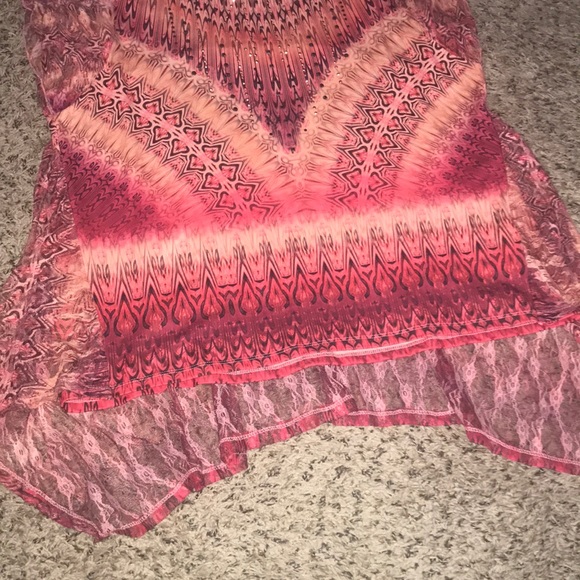 Tops | Brand New Multi Colored Top With Lace | Poshmark